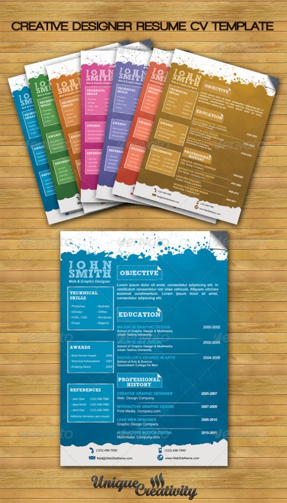 20 Eye-Catching Designer Resume Templates to Get a Job - Wisestep
