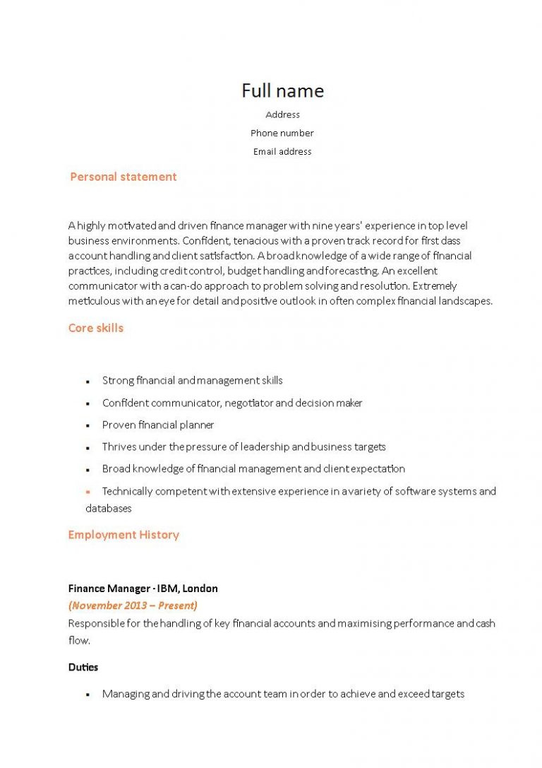 24 Best Finance Resume Sample Templates - Wisestep