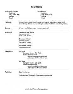 30 Simple and Basic Resume Templates for all Jobseekers - Wisestep