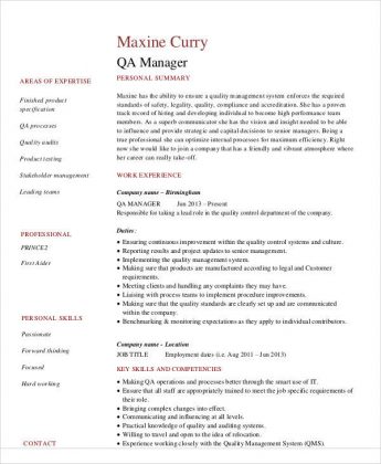 14 Awesome Quality Assurance Resume Sample Templates - Wisestep