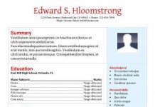 CV in Tabular Form – 18 Tabular Resume Format Templates