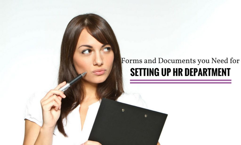 Forms and Documents you Need for Setting up HR Department - Wisestep